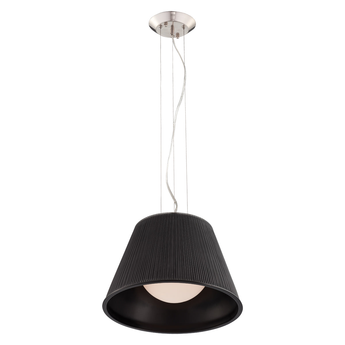 Eurofase Lighting Ribo 13" Chrome Incandescent Round Pendant Light Wit ...