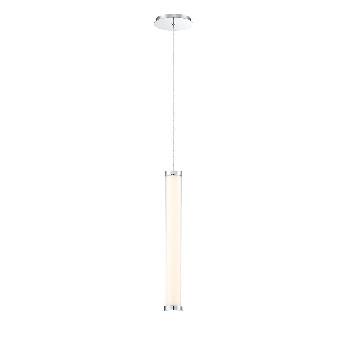 Eurofase Lighting Shaw 3" Dimmable Integrated LED Chrome Pendant Light ...