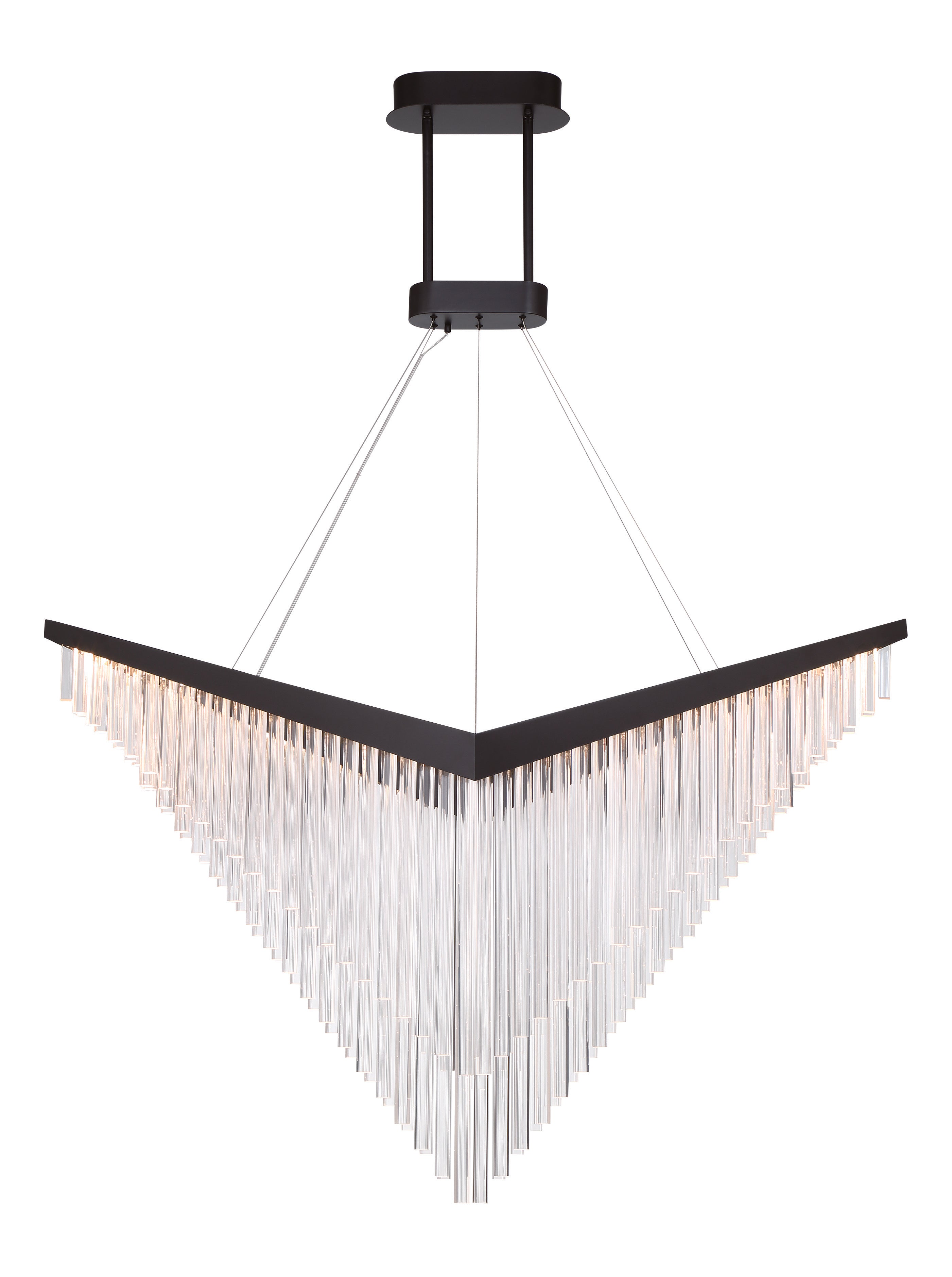 Eurofase Lighting Vivien 60" 1-Light Integrated LED Crystal Acrylic Sh ...