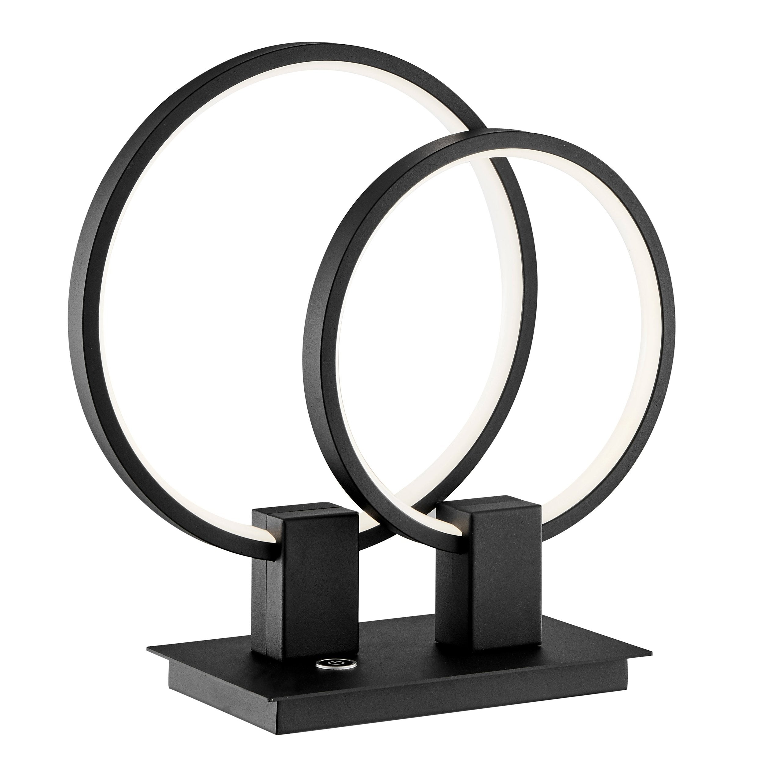 Finesse Decor 6" W x 15" H Matte Black Finish 2-Light LED Table Lamp ...