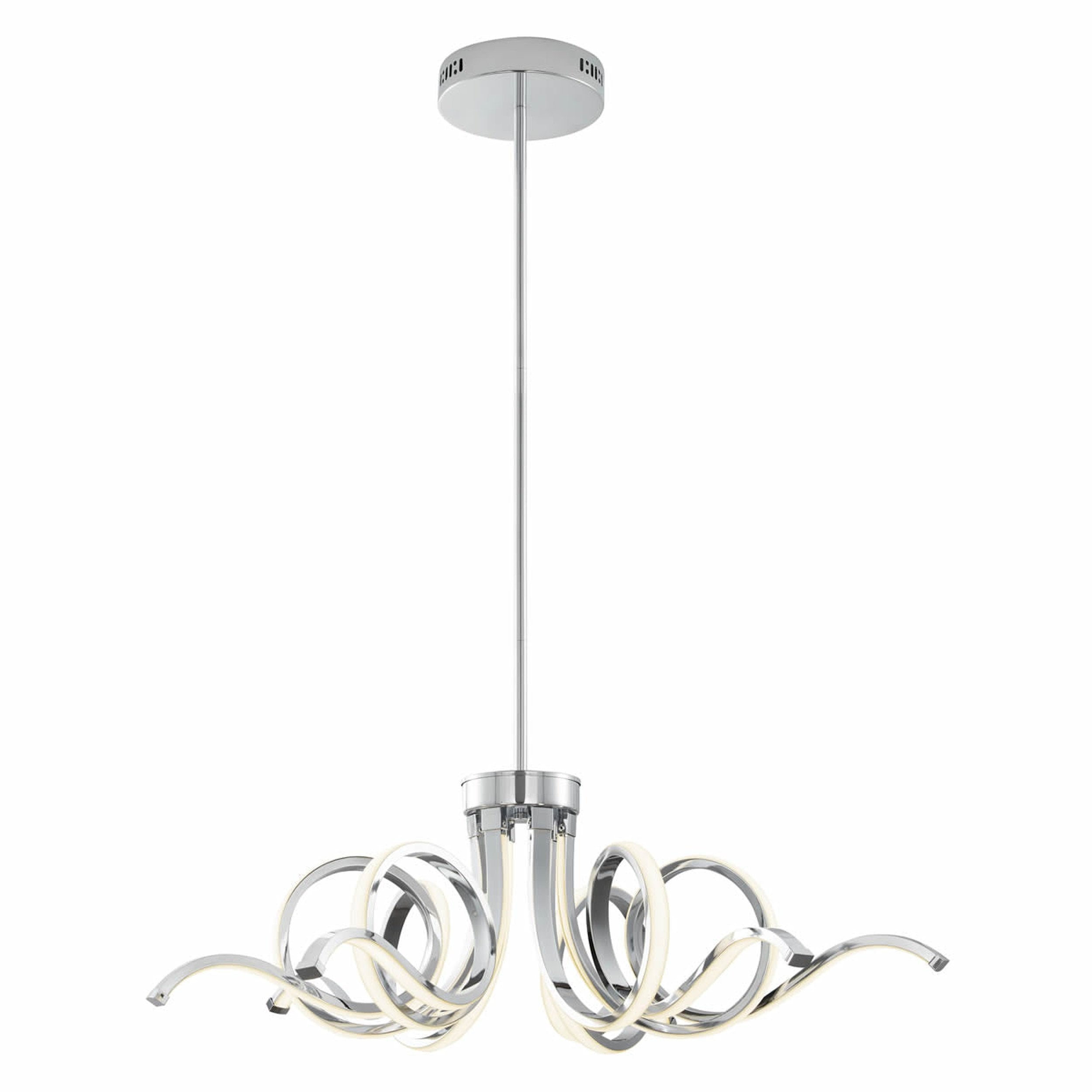 Finesse Decor Magnolia 32" Chrome Finish 6-Light LED Chandelier – Lamps ...