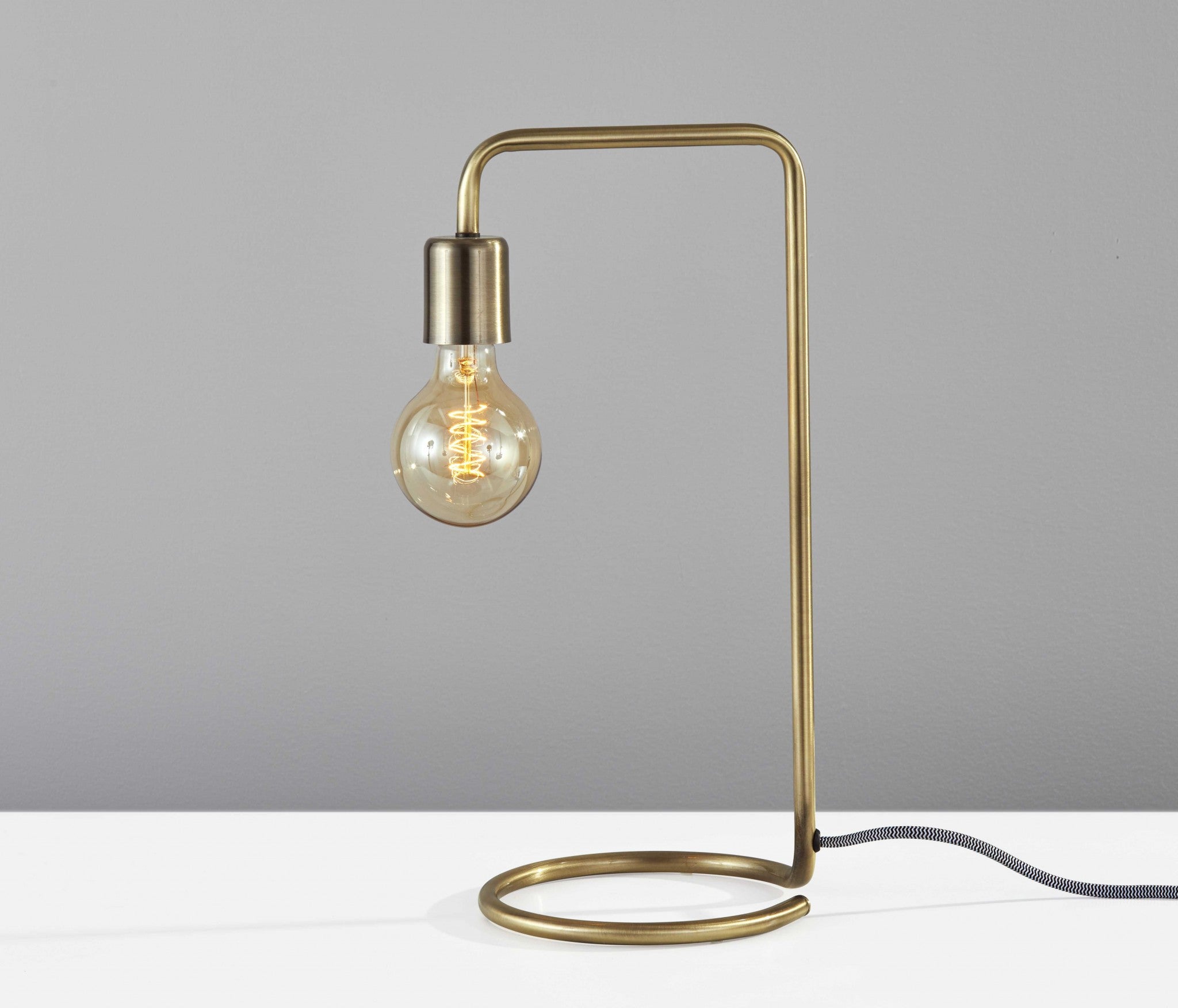 HomeRoots Industrial Metal Desk Lamp With Vintage Edison Bulb and Anti ...
