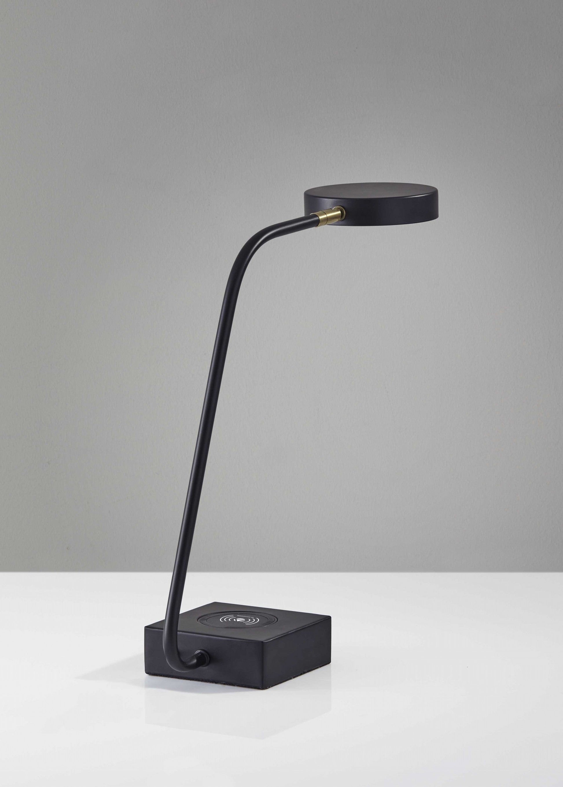 HomeRoots Tech Enhanced LED Adjustable Desk Lamp in Black Metal Finish ...