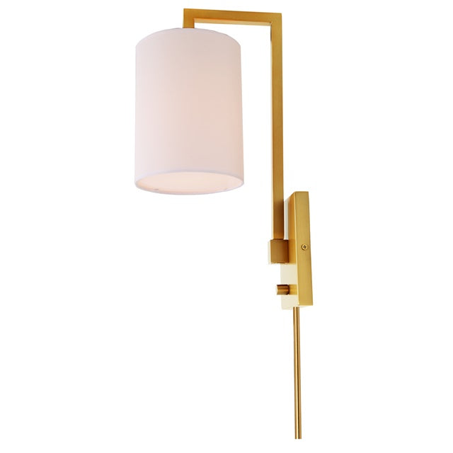 JVI Designs Allston Satin Brass 1-Light Downward Swing Arm Wall Sconce ...