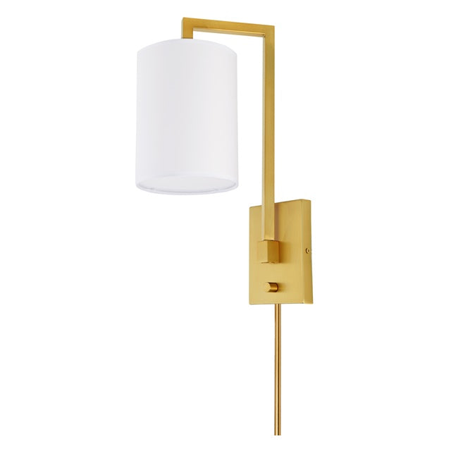 JVI Designs Allston Satin Brass 1-Light Downward Swing Arm Wall Sconce ...