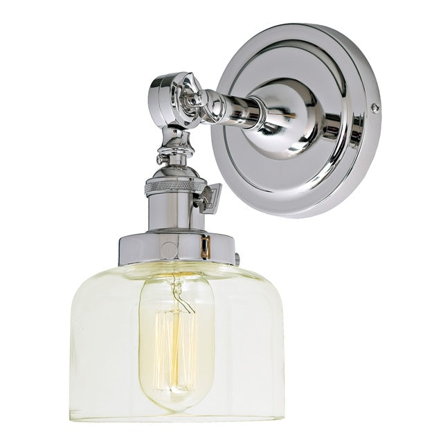 JVI Designs Soho Shyra Polished Nickel 1-Light Swivel Wall Sconce With ...