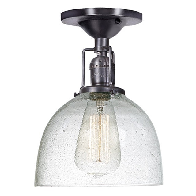 JVI Designs Union Square Madison Gun Metal 1-Light Flush Ceiling Mount ...