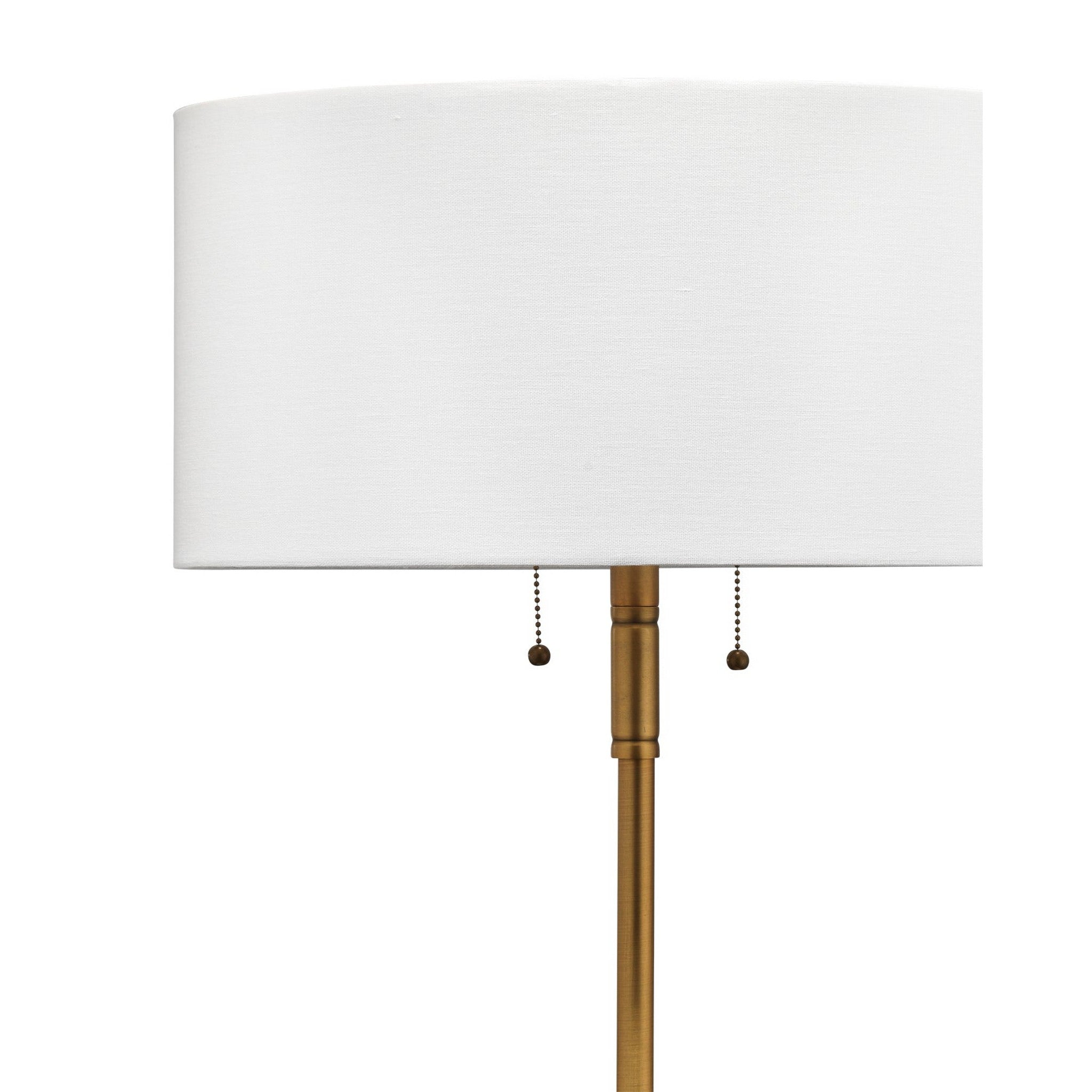 Jamie Young Barcroft 18" x 27" 2-Light Antique Brass and White Marble ...