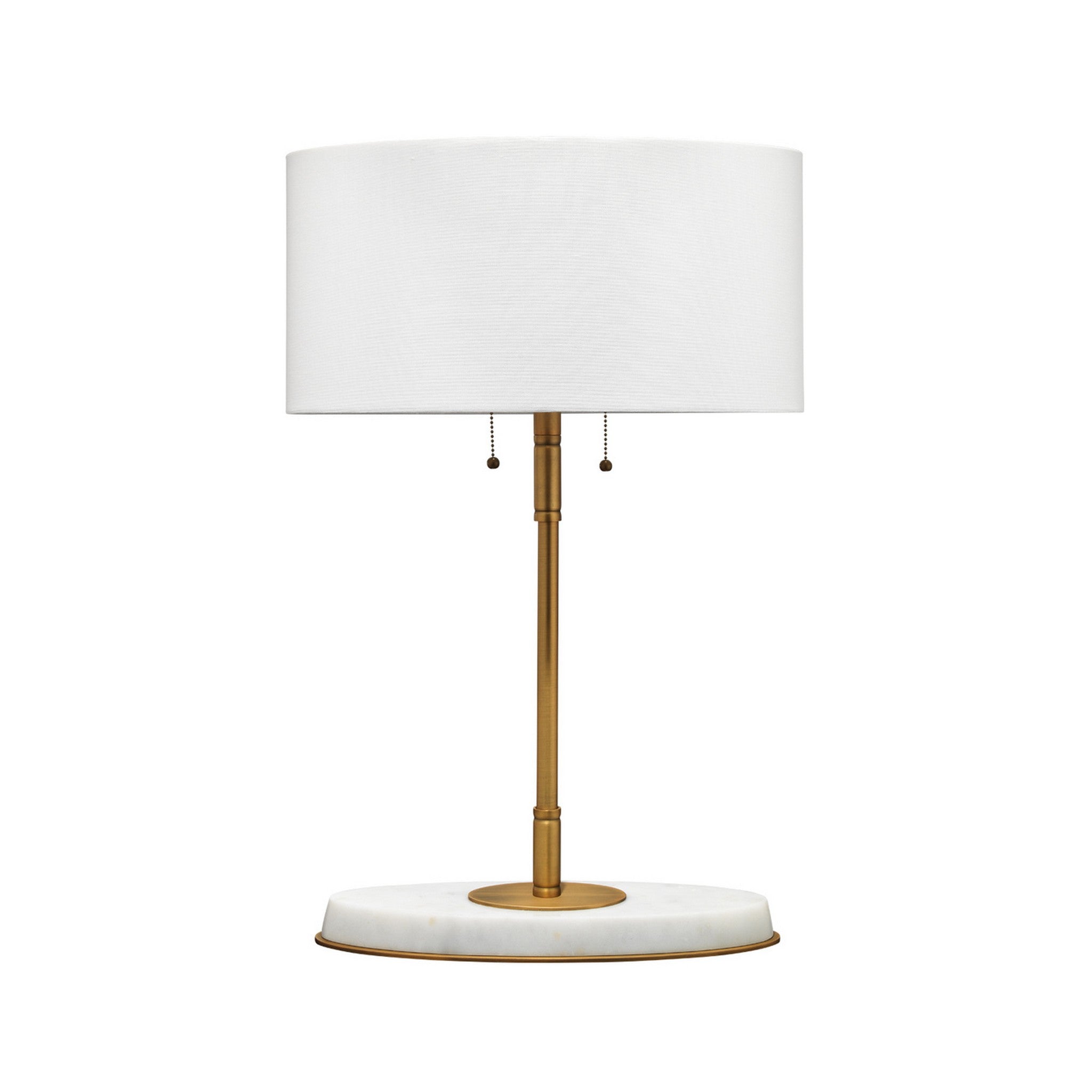 Jamie Young Barcroft 18" x 27" 2-Light Antique Brass and White Marble ...