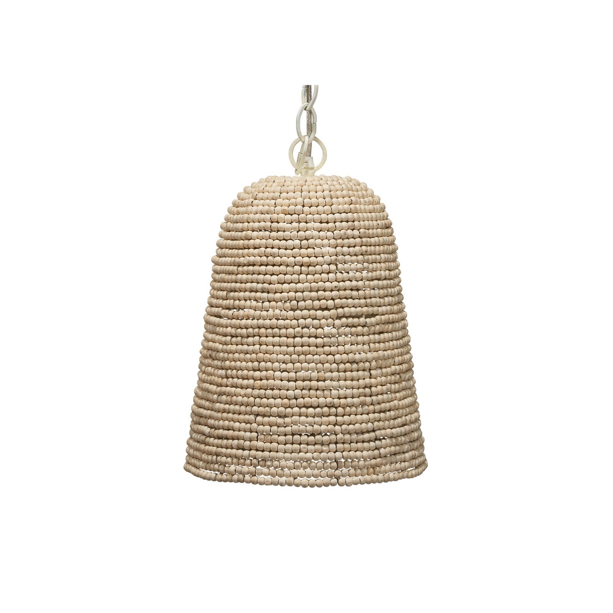 Jamie Young Canal 12" 1-Light Natural Wood Pendant Light With Handcraf ...
