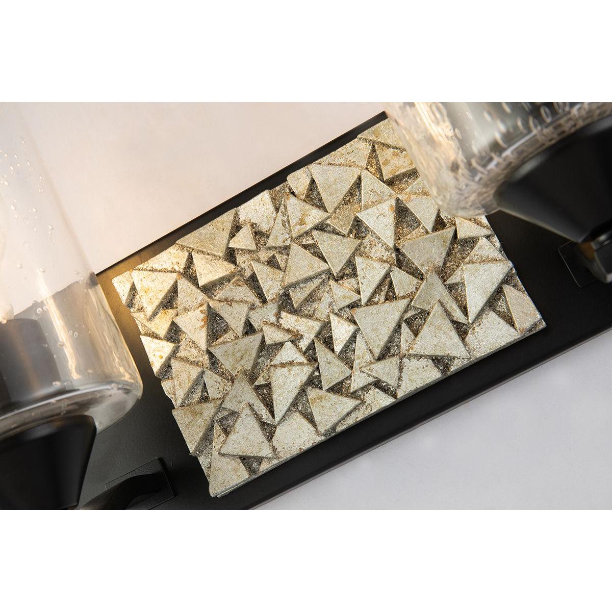 Lucas & McKearn Bocage 2-Light Matte Black & Antique Silver Wall Light ...