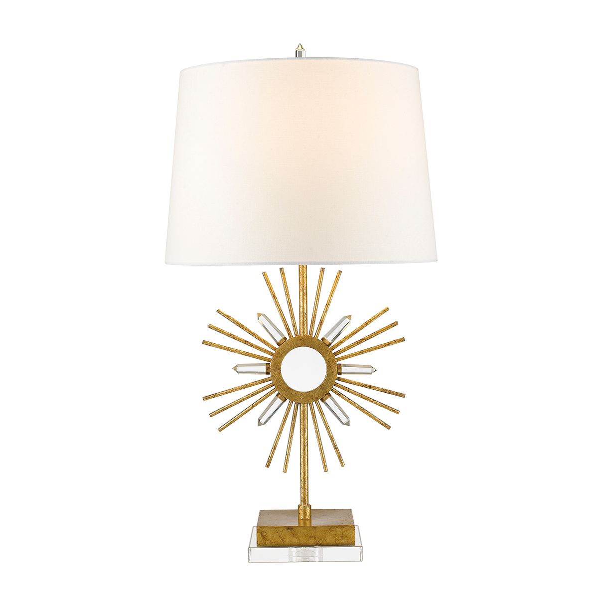 Lucas & McKearn Sun King 31" Gold Buffet Table Lamp With Cream Fabric ...