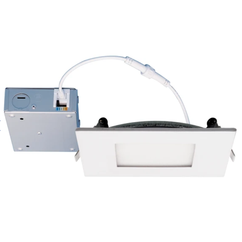 MW Lighting MSSD410W-5CCT 4" 5CCT Square Canless Ultra-Slim Recessed L ...