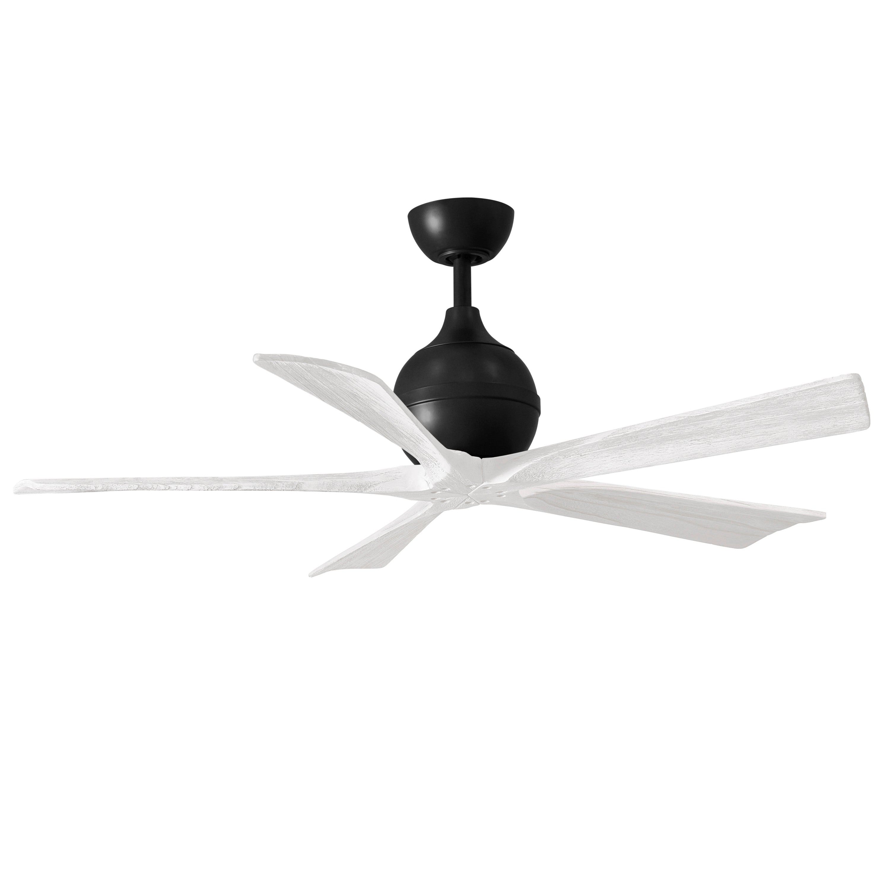 Matthews Fan Company Atlas Irene-5 52" Matte Black Ceiling Fan With So ...