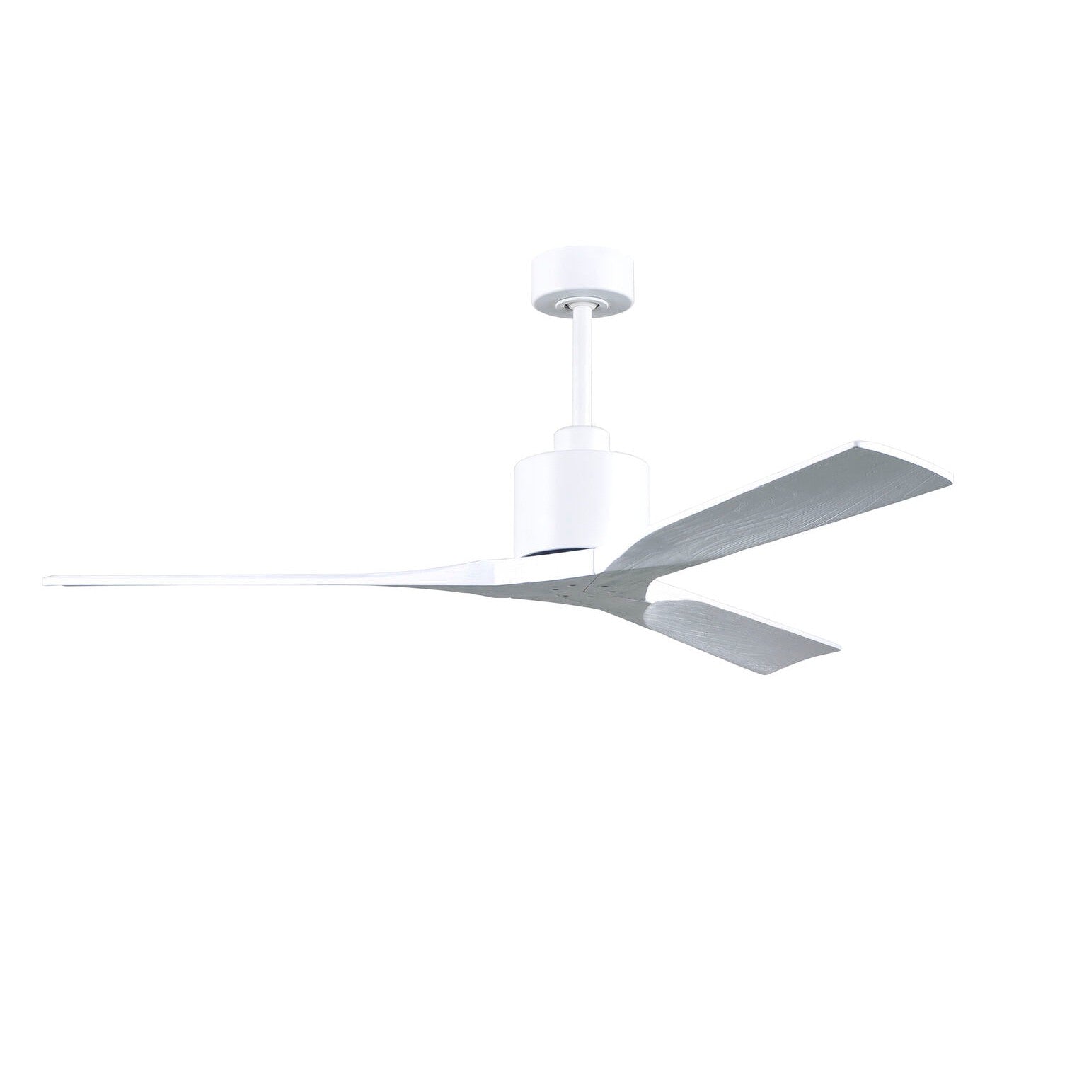 Matthews Fan Company Atlas Nan 60" Matte White Ceiling Fan With Solid ...