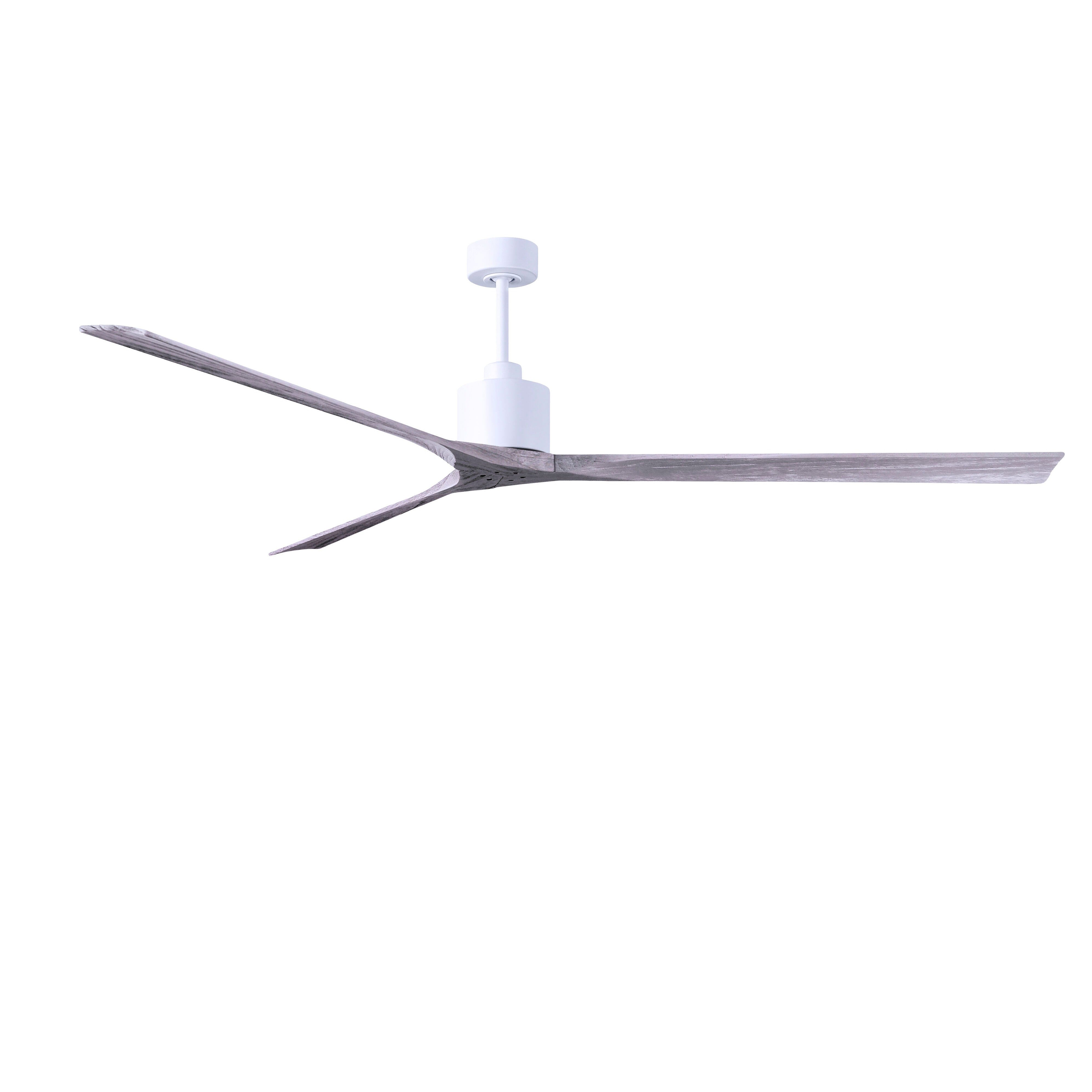 Matthews Fan Company Atlas Nan XL 90" Matte White Ceiling Fan With Sol ...