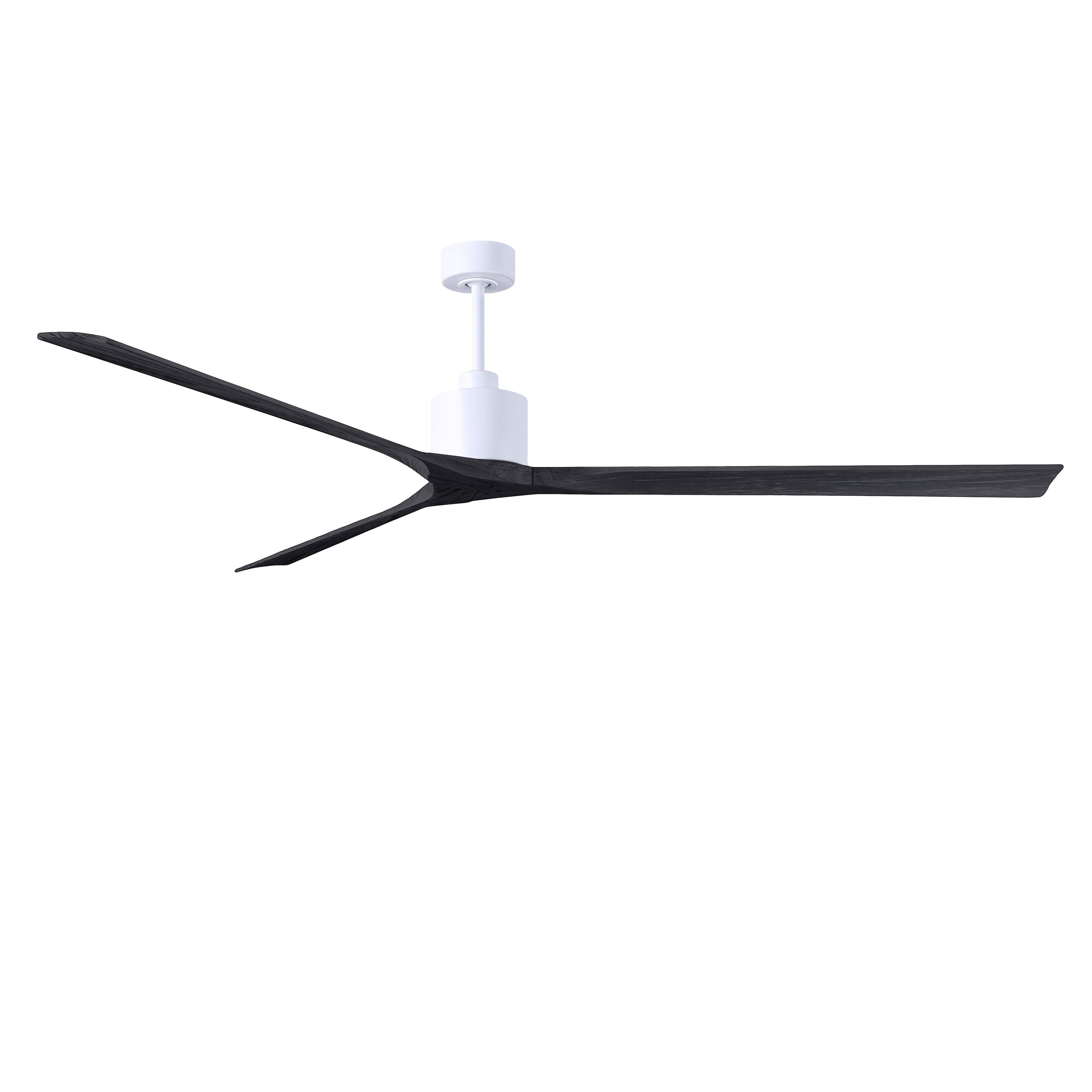 Matthews Fan Company Atlas Nan XL 90" Matte White Ceiling Fan With Sol ...