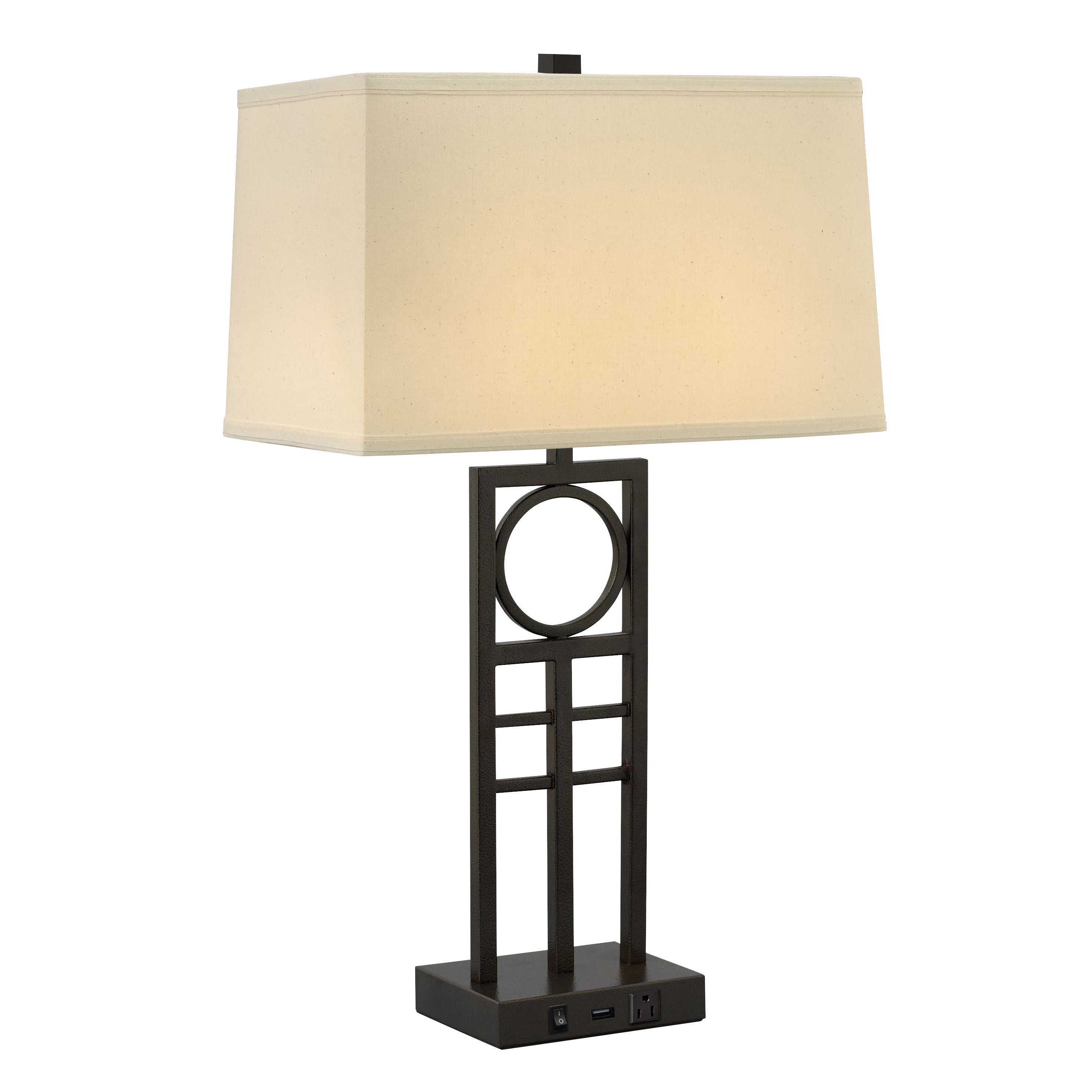 Medallion Lighting Anello 29" Hammertone Bronze Steel Single Nightstan ...