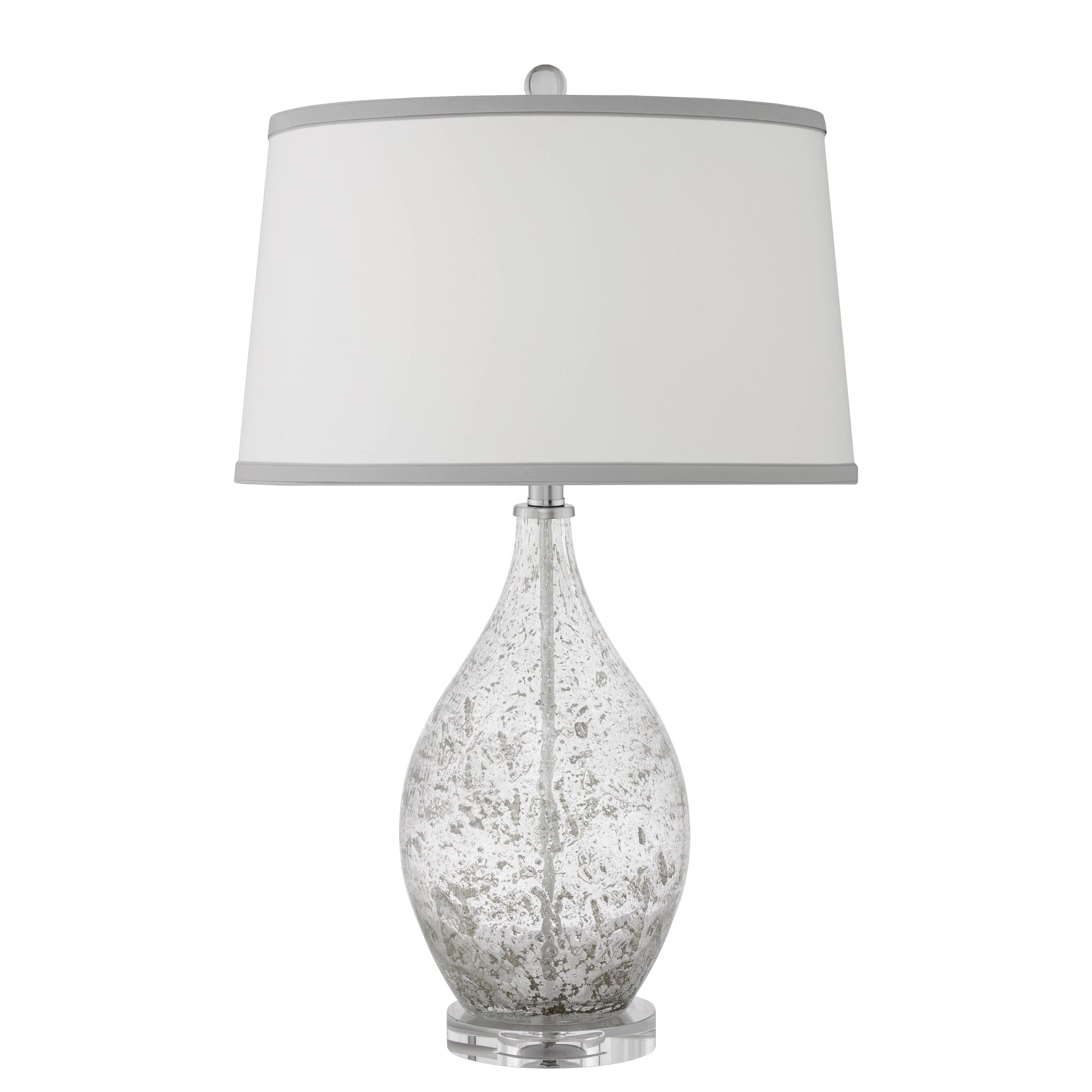 Medallion Lighting Barletta 28" Grey Speckled Glass Acrylic Table Lamp ...
