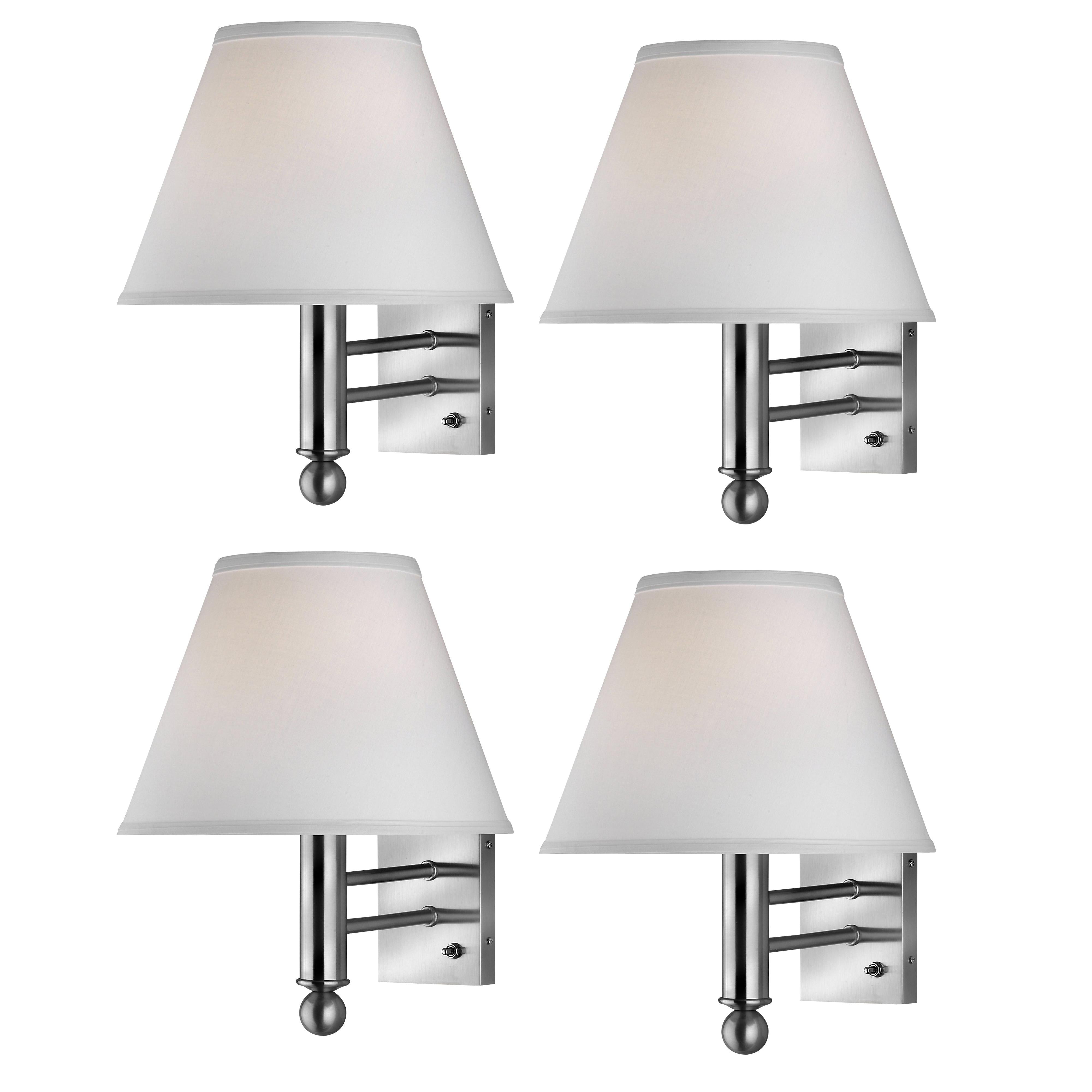 Medallion Lighting Corporation 16" Brushed Steel Single Wall Lamp - Se ...