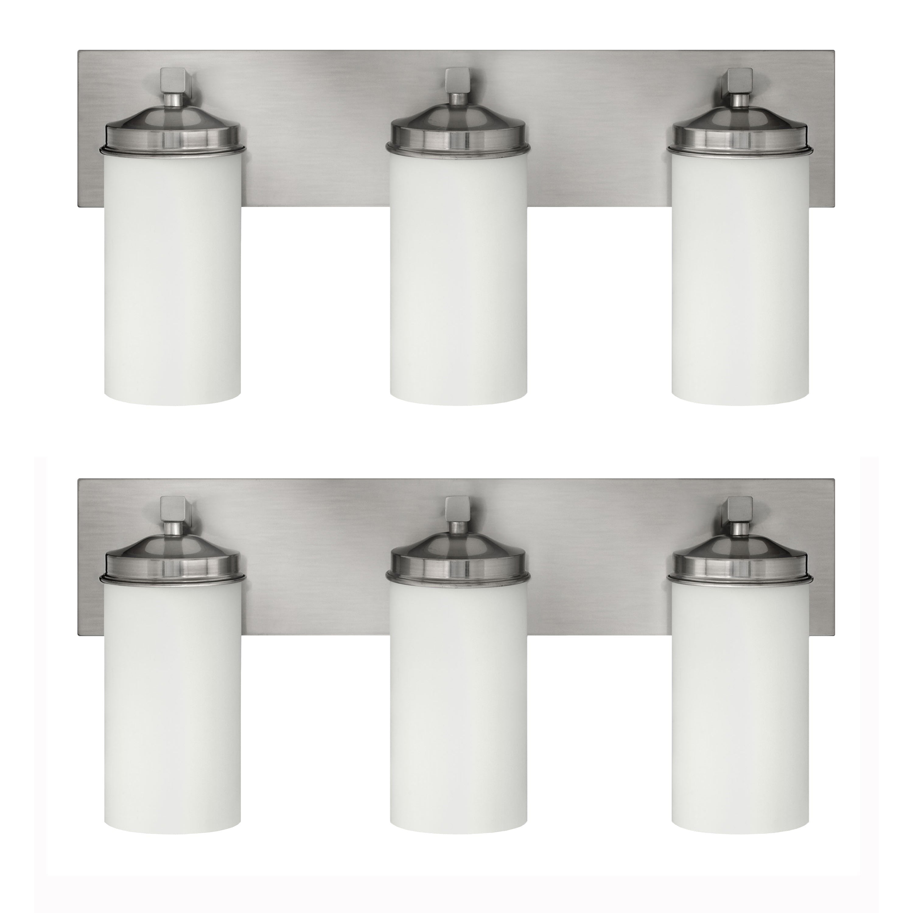 Medallion Lighting Corporation 24" Brushed Steel 3-Light Vanity Fixtur ...