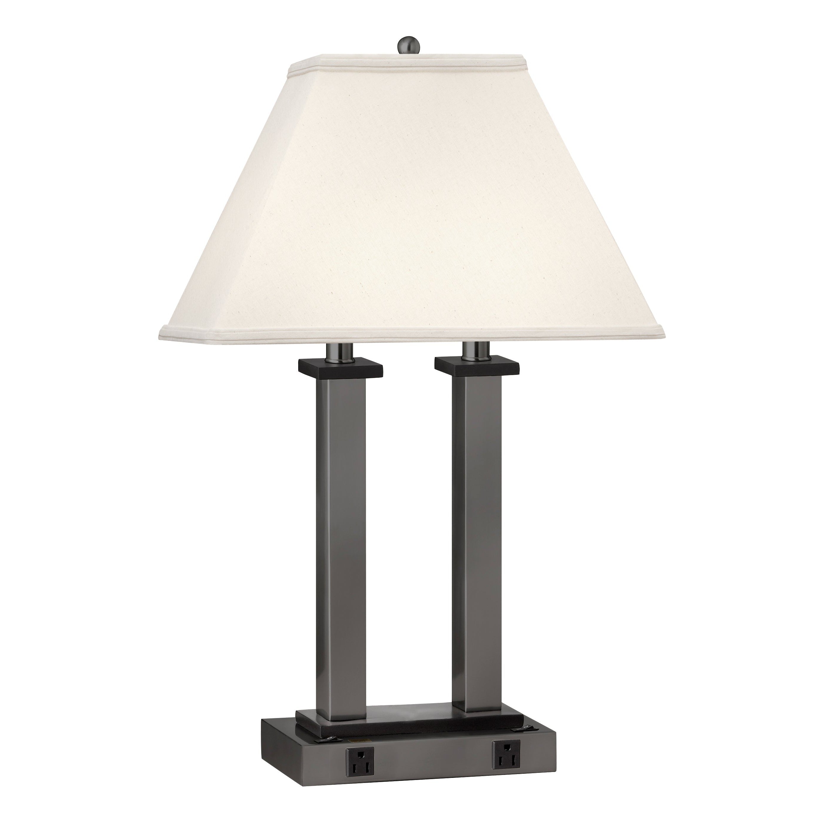 Medallion Lighting Gunmetal Square Post 27" Gunmetal/Black Accents Ste ...