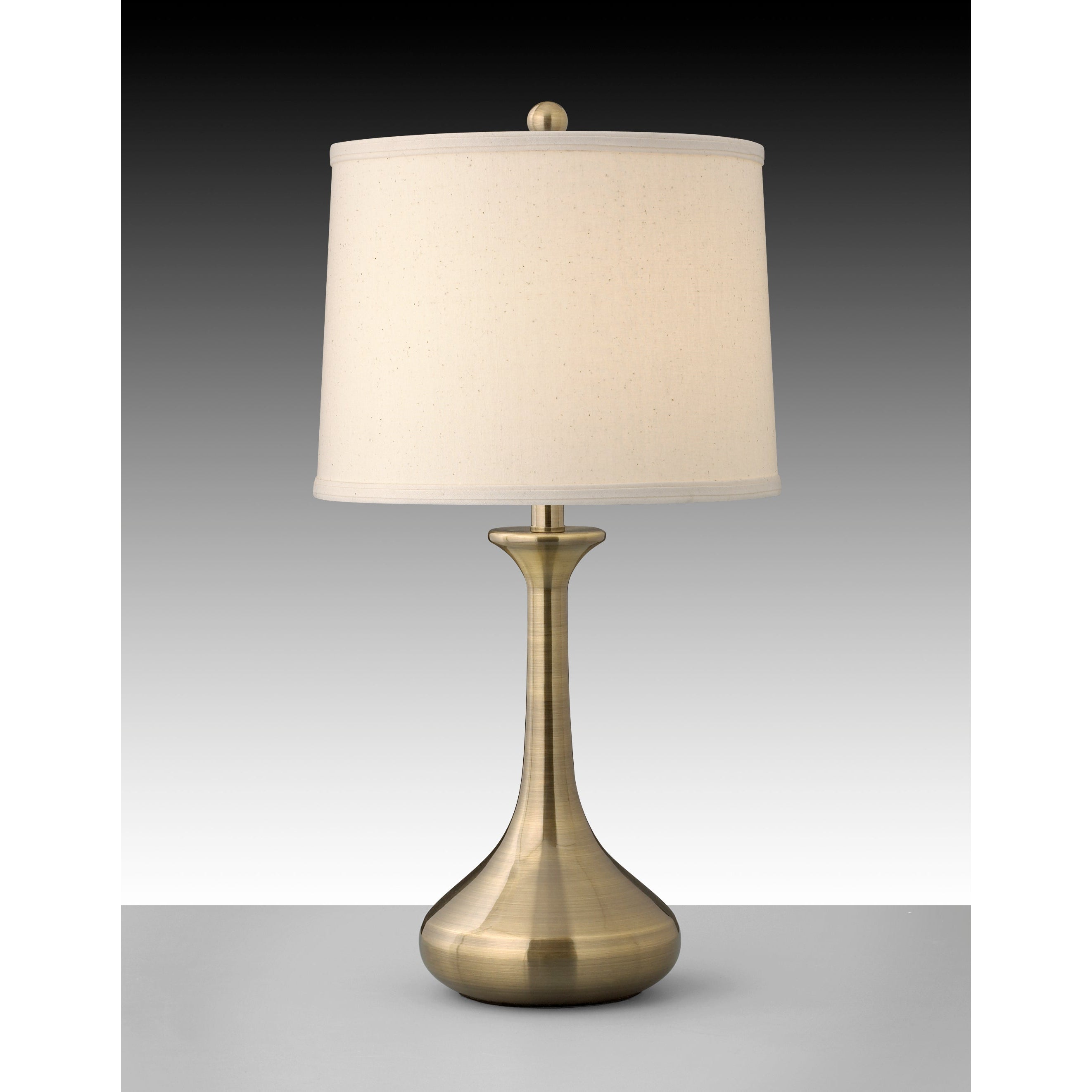 Medallion Lighting Metallic Drop 26" Satin Antique Brass Steel Table L ...