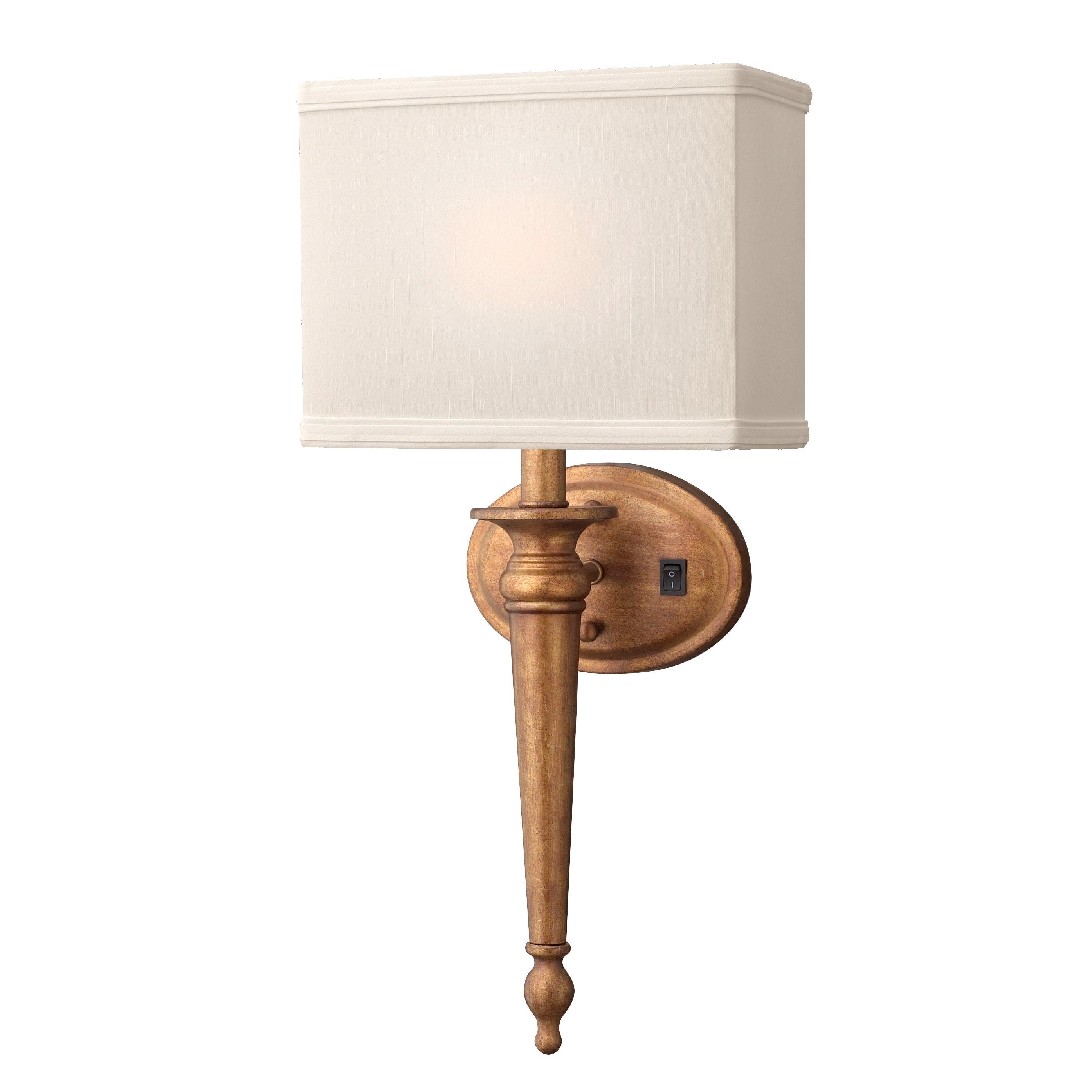 Medallion Lighting New Town 21" Aged Gold Steel Single Wall Lamp ...