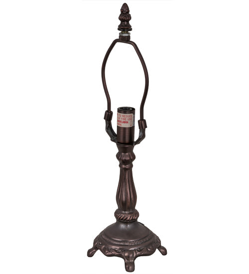 Meyda Lighting 8" Mahogany Bronze Footed Knurled Table Lamp Base ...