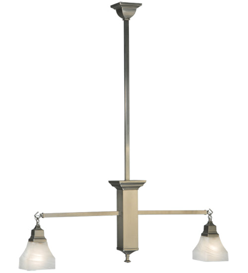 Meyda Lighting Bungalow 40" 2-Light Brushed Nickel Island Pendant Ligh ...