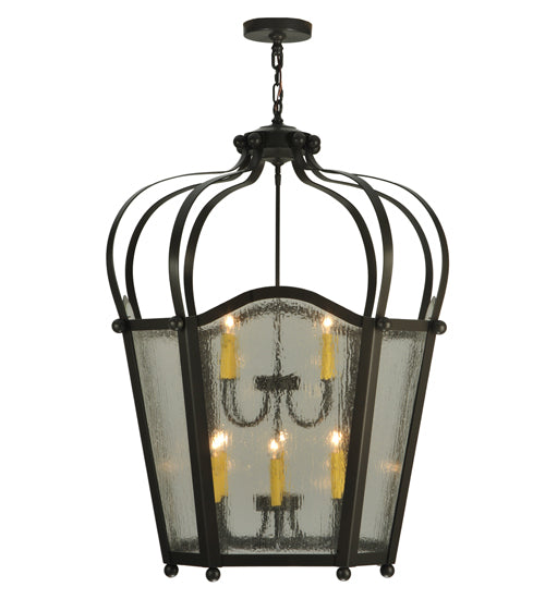 Meyda Lighting Citadel 33" 10-Light Timeless Bronze Pendant Light With ...