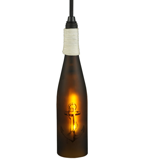 Meyda Lighting Coastal Collection 5" Black Anchor Mini Pendant Light W ...