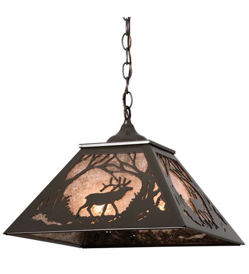 Meyda Lighting Elk at Dawn 22" 2-Light Timeless Bronze Pendant Light W ...