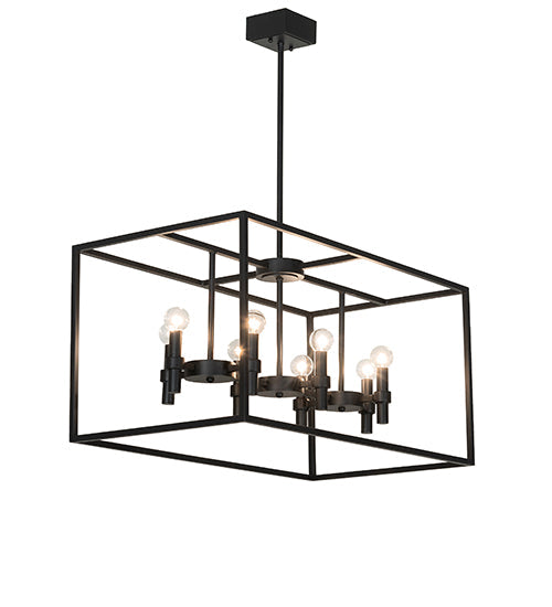 Meyda Lighting Kitzi 32" 8-Light Solar Black Island Pendant Light ...