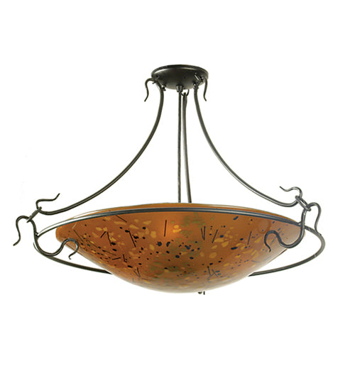 Meyda Lighting Metro Fusion 30" 3-Light Black Biscotti Semi-flush Moun ...