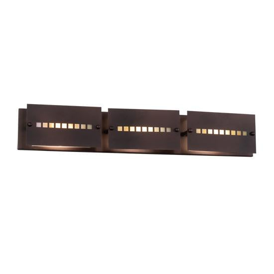 Meyda Lighting Moss Creek 36" 3-Light Cinnamon Coffee Metallic Steppin ...
