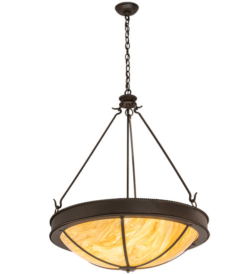 Meyda Lighting Phoebus 30" 4-Light Wrought Iron Inverted Pendant Light ...