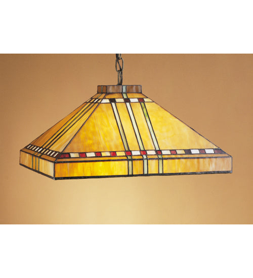 Meyda Lighting Prairie Corn 17"Sq Pendant Light With Multi-Colored Sha ...