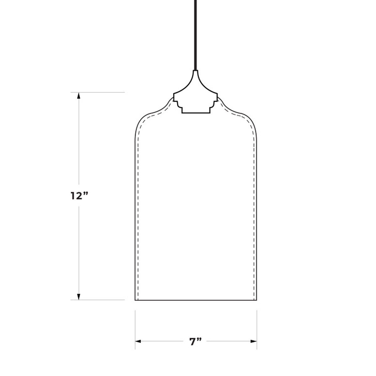 Niche Modern Bella 7" Dimmable Incandescent Pendant Light With Gray Gl ...