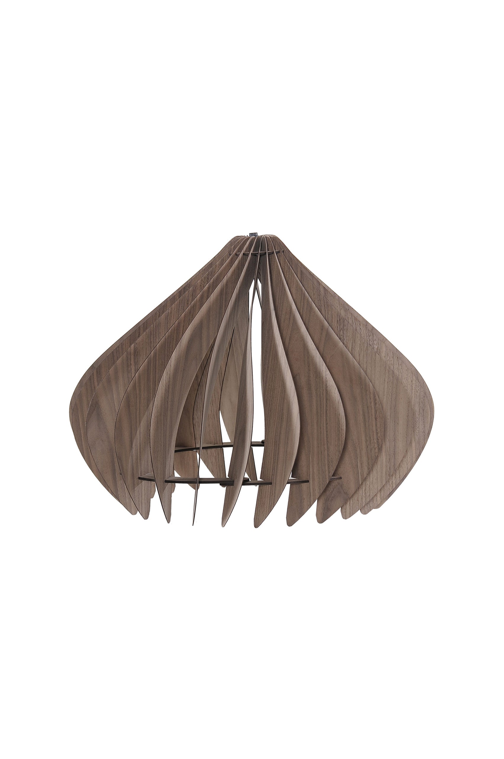 Ore International 14"H Glimpse Walnut Wood Hardwired Pendant Light ...