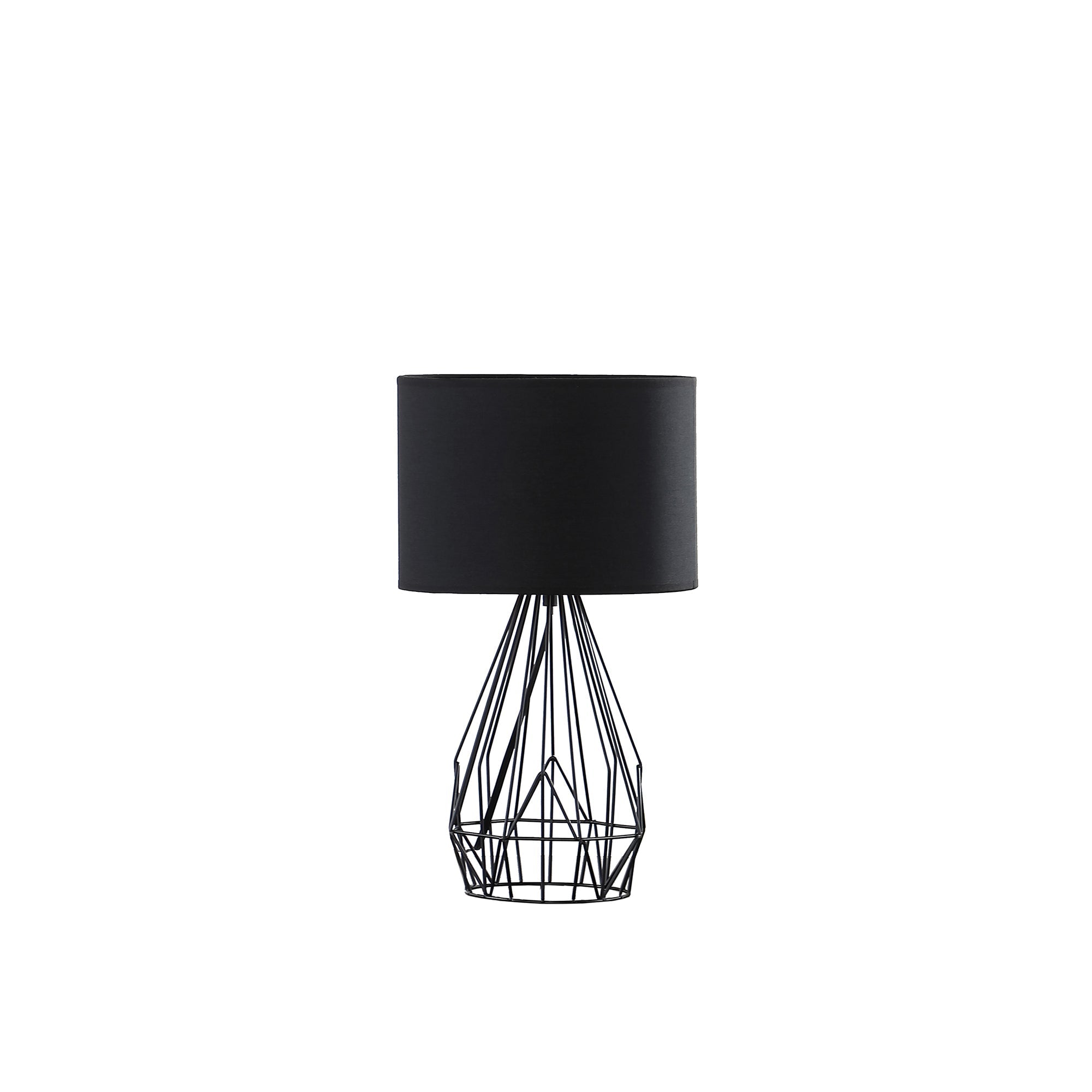 Ore International 18"H Industrial Farm Metal Cage Black Table Lamp ...