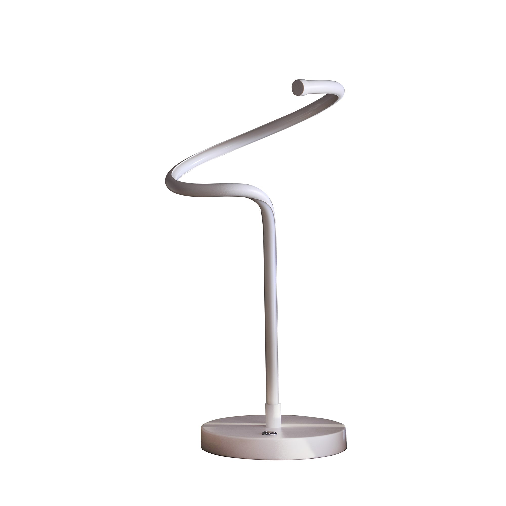 Ore International 18"H Matte White Curvilinear S-Curve Spiral Tube LED ...