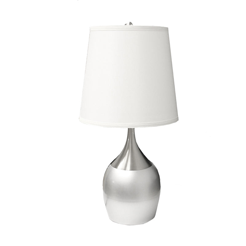 Ore International 25"H Touch-On Table Lamp In Silver – Lamps Depot