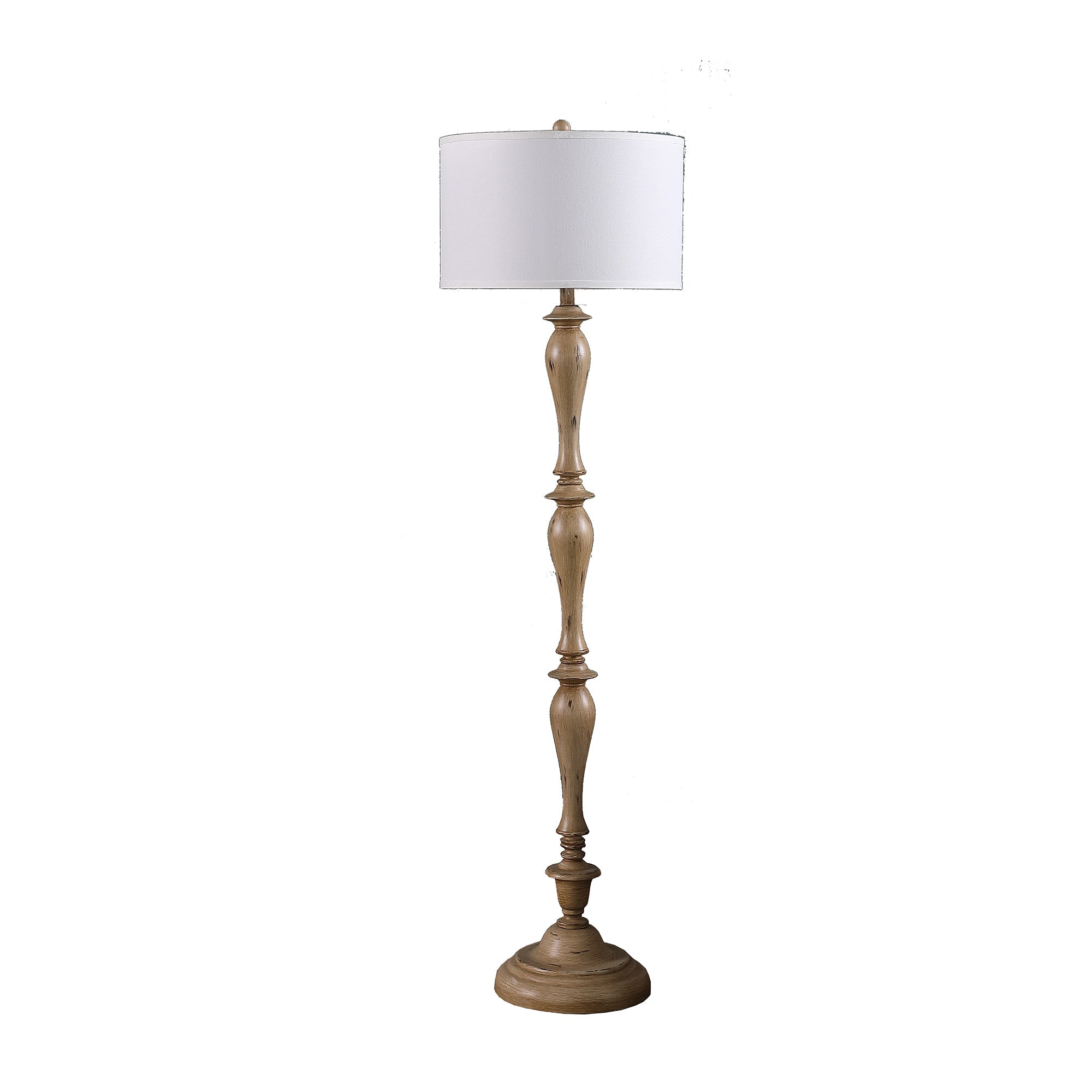 Ore International 62"H Coastal Wood Effect Polyresin Floor Lamp – Lamps ...