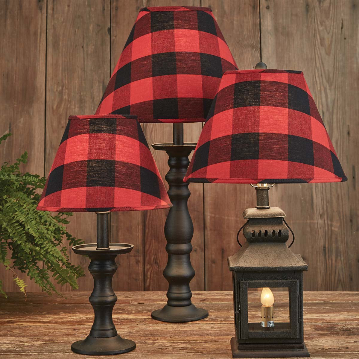 Park Designs Buffalo Check 12" Red and Black Lamp Shade – Lamps Depot