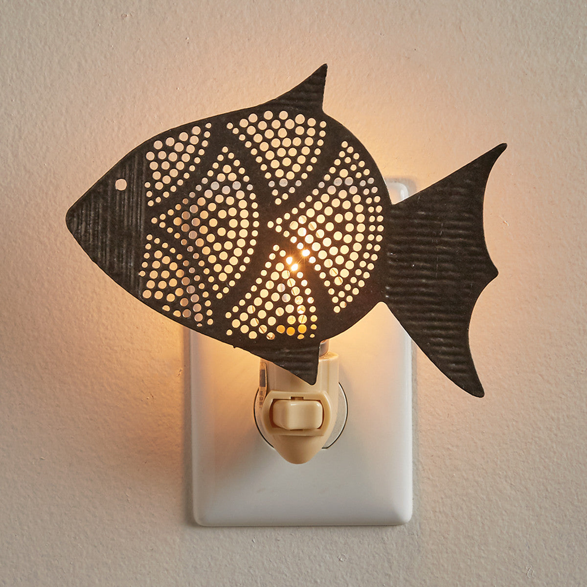 Park Designs Galvanized Fish 6" x 6" Night Light – Lamps Depot