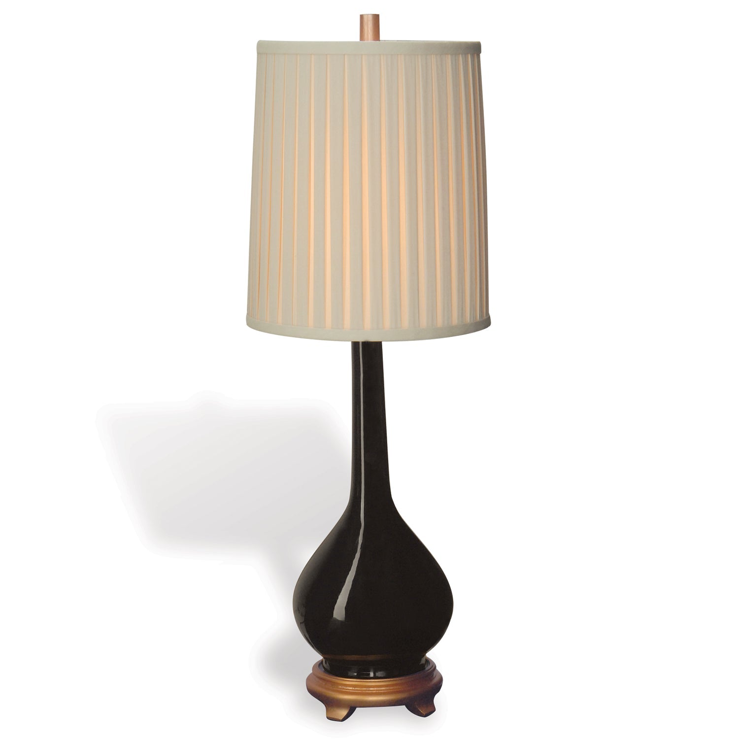 Port 68 Daniel Black 28" Table Lamp with Beige Round Softback Shade ...