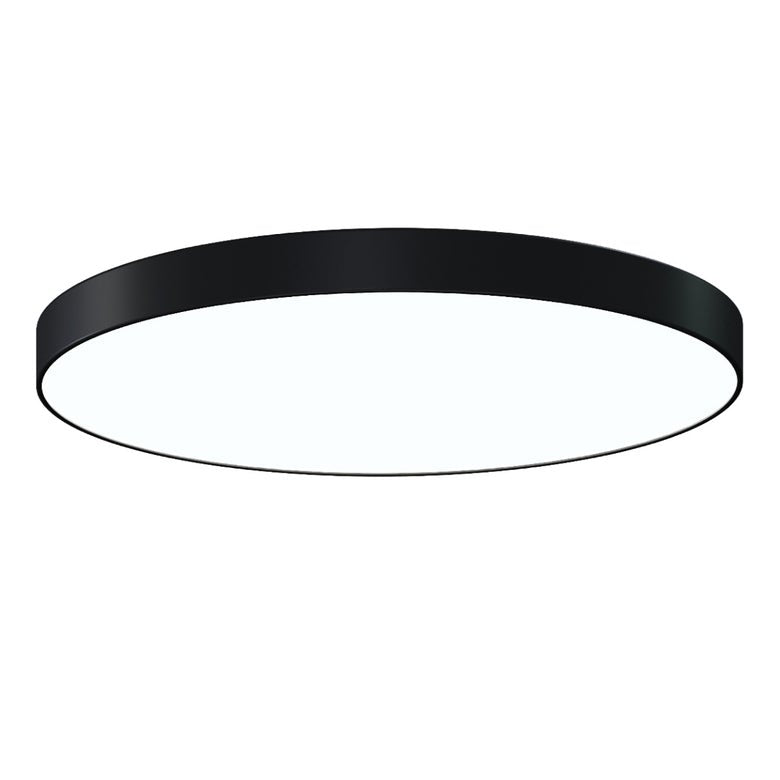 SONNEMAN Pi 30" Round LED 3500K Satin Black Metal and Acrylic Shade Su ...