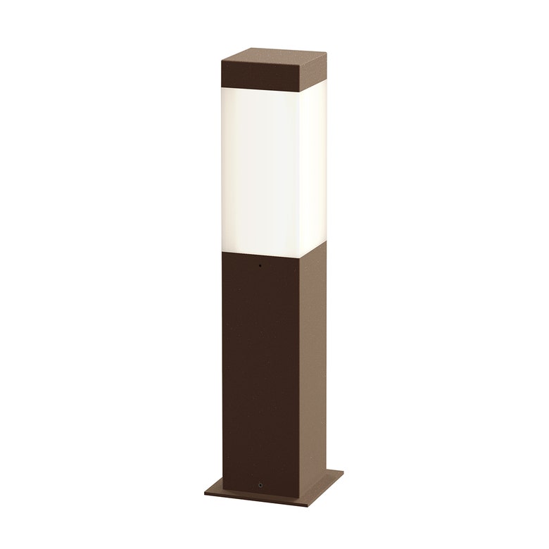 SONNEMAN Square Column 16" 1-Light LED Textured Bronze UV-Stabilized W ...