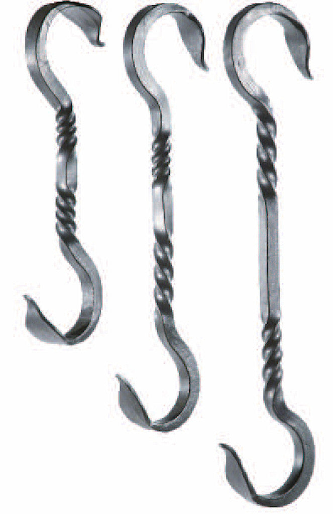 Stone County Ironworks Twist 10" Satin Black Iron Extender Hook With C ...